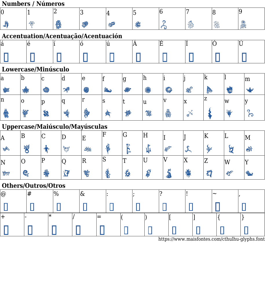 Cthulhu Glyphs: Baixar Fonte Grátis | MaisFontes