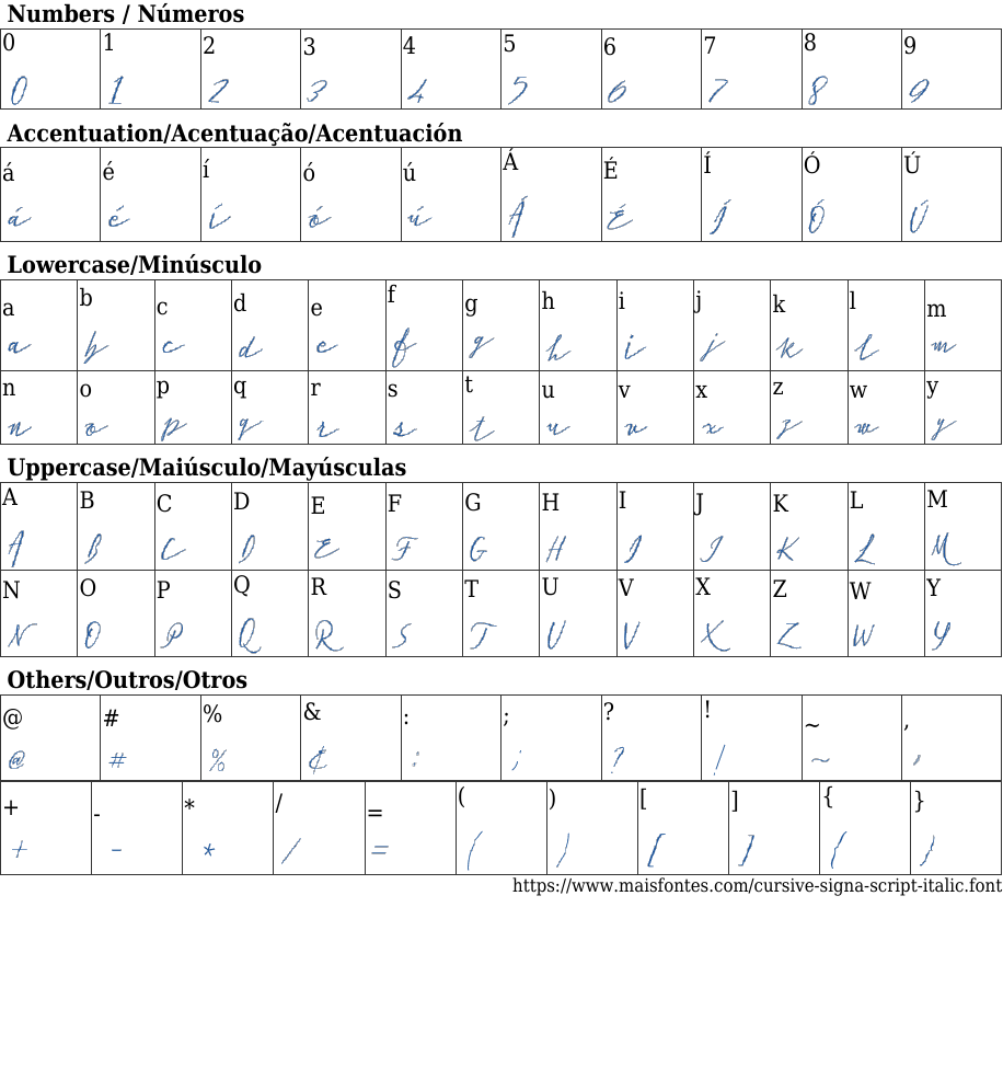 Cursive Signa Script Italic Font: Free Download | MaisFontes