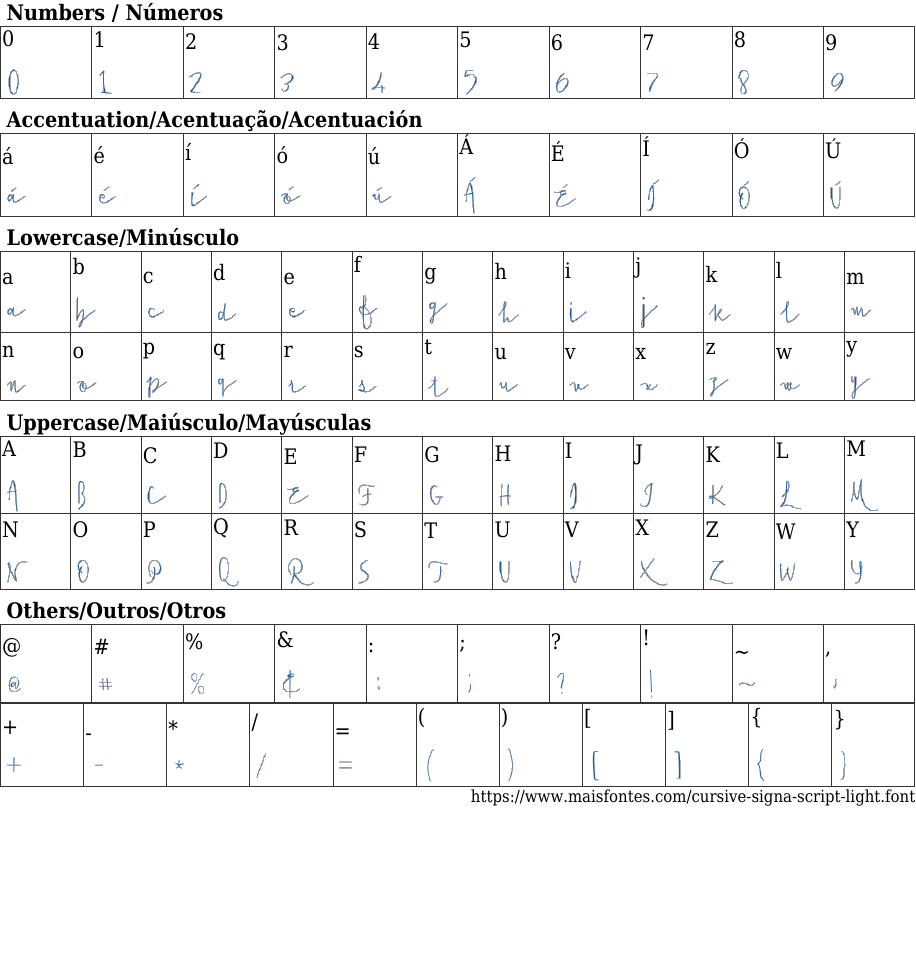 Cursive Signa Script Light Font: Free Download | MaisFontes