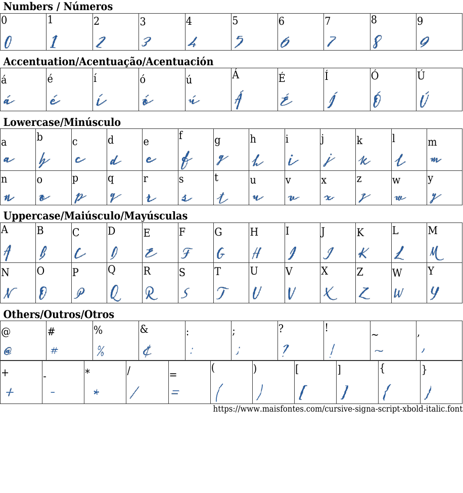 Cursive Signa Script XBold Italic Font: Free Download | MaisFontes