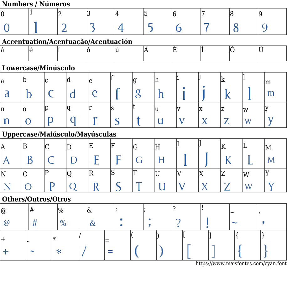 Cyan: Free Font Download | MaisFontes