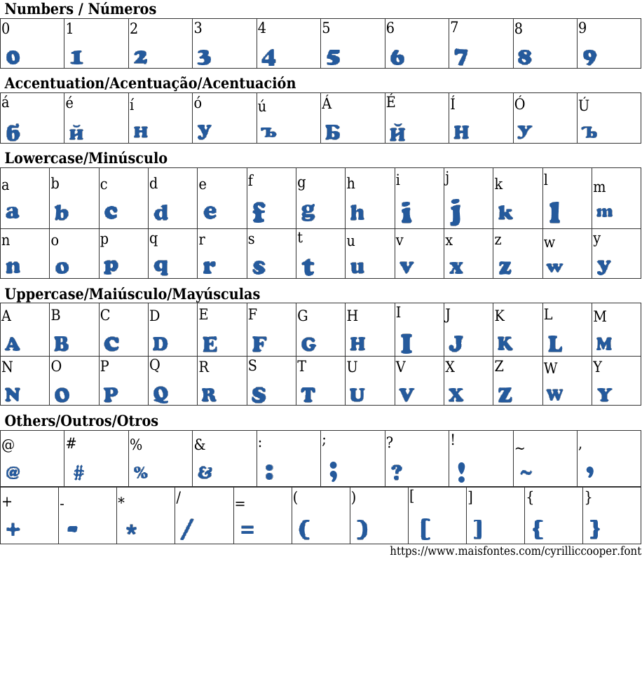 Cooper Cyrillic Font: Free Download | MaisFontes