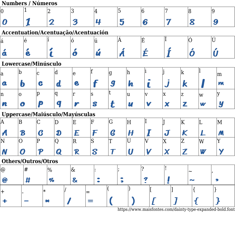 Dainty Type Expanded Bold: Free Font Download | MaisFontes