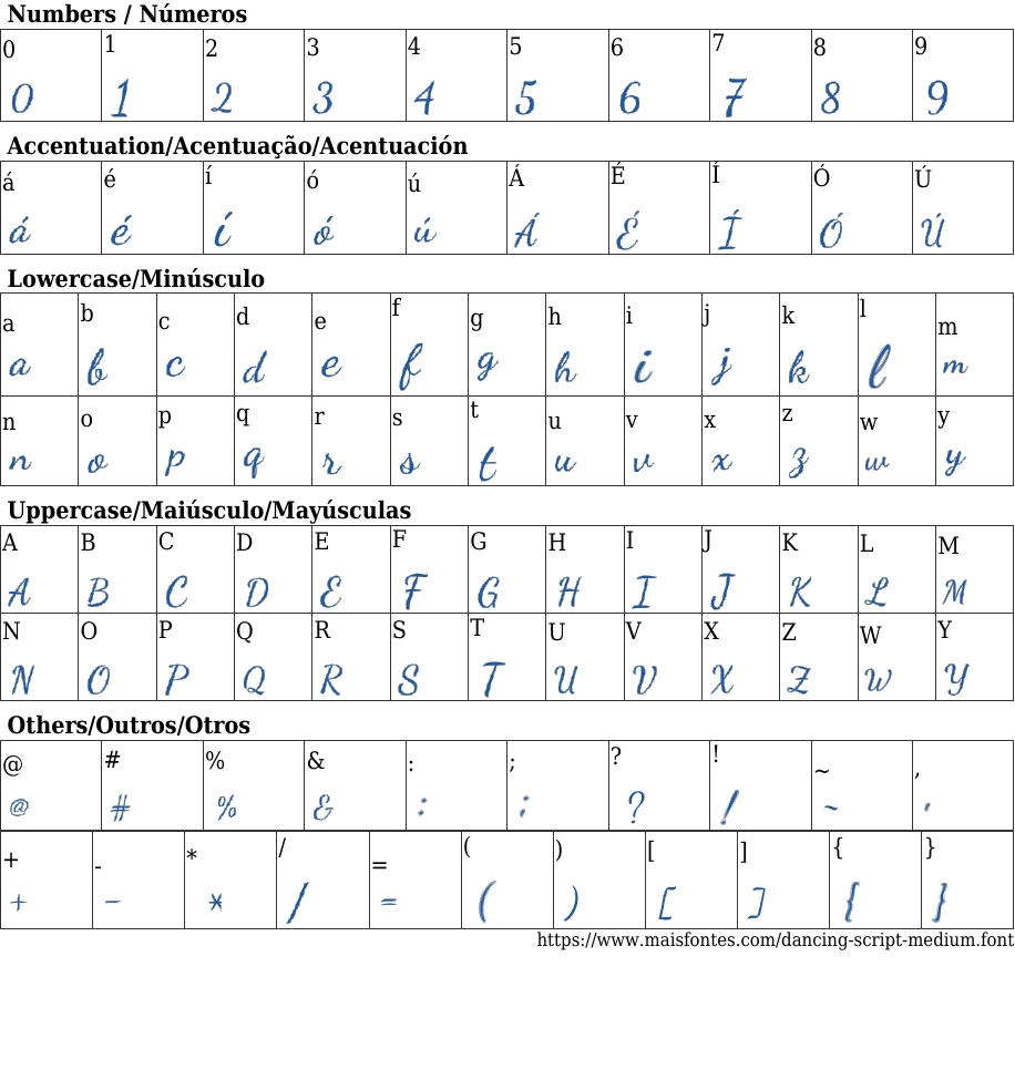 Dancing Script Medium: Free Font Download | MaisFontes