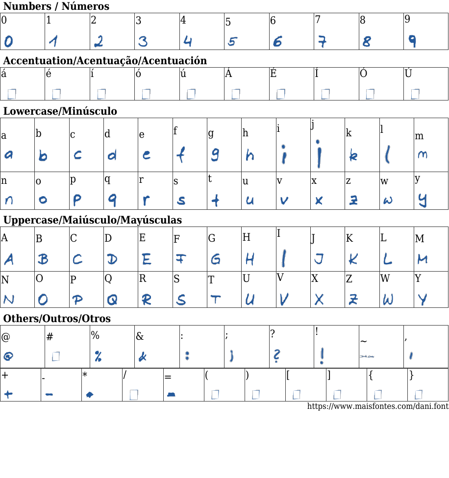 Dani: Free Font Download | MaisFontes