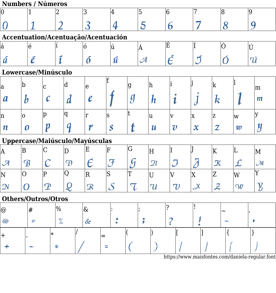 Daniela Regular: Free Font Download | MaisFontes