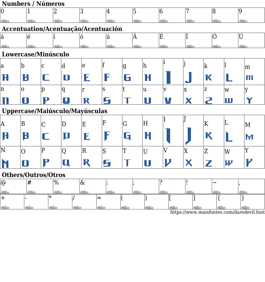 Daredevil: Download Free Font | MaisFontes