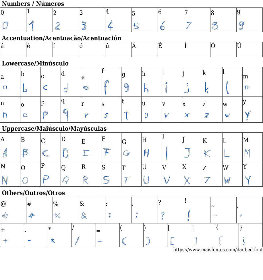 Daubed: Free Font Download | MaisFontes