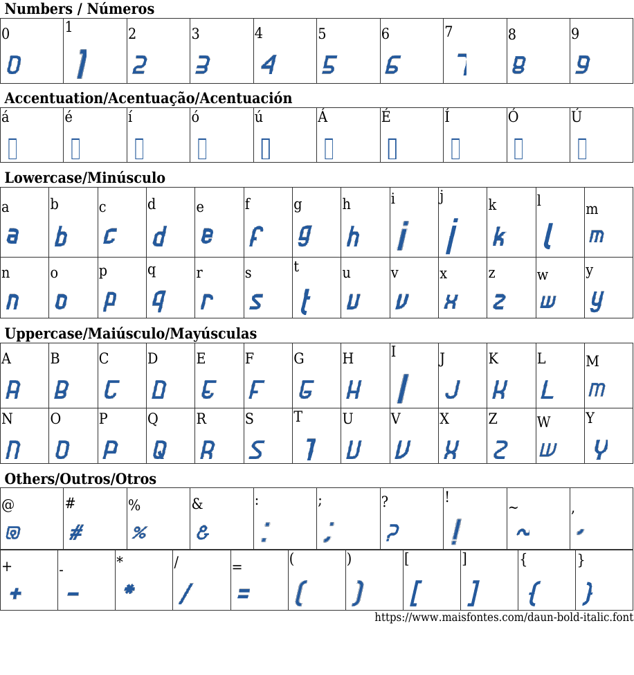 Daun Bold Italic: Free Font Download | MaisFontes