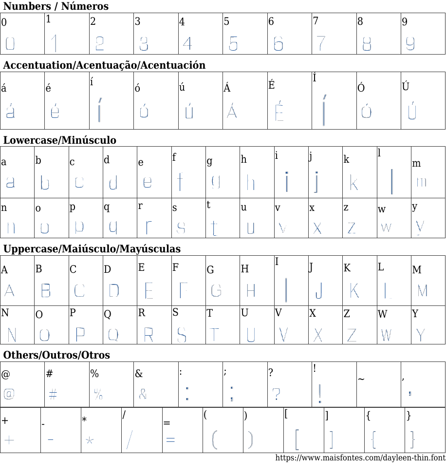 Dayleen Thin: Free Font Download | MaisFontes