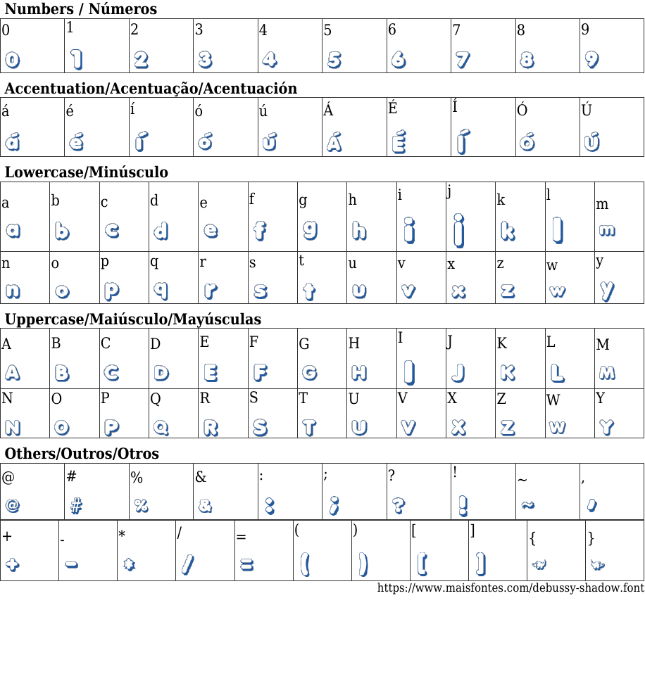 Debussy Shadow: Free Font Download | MaisFontes