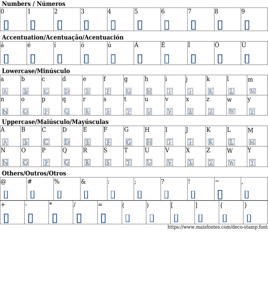 Deco Stamp: Free Font Download | MaisFontes