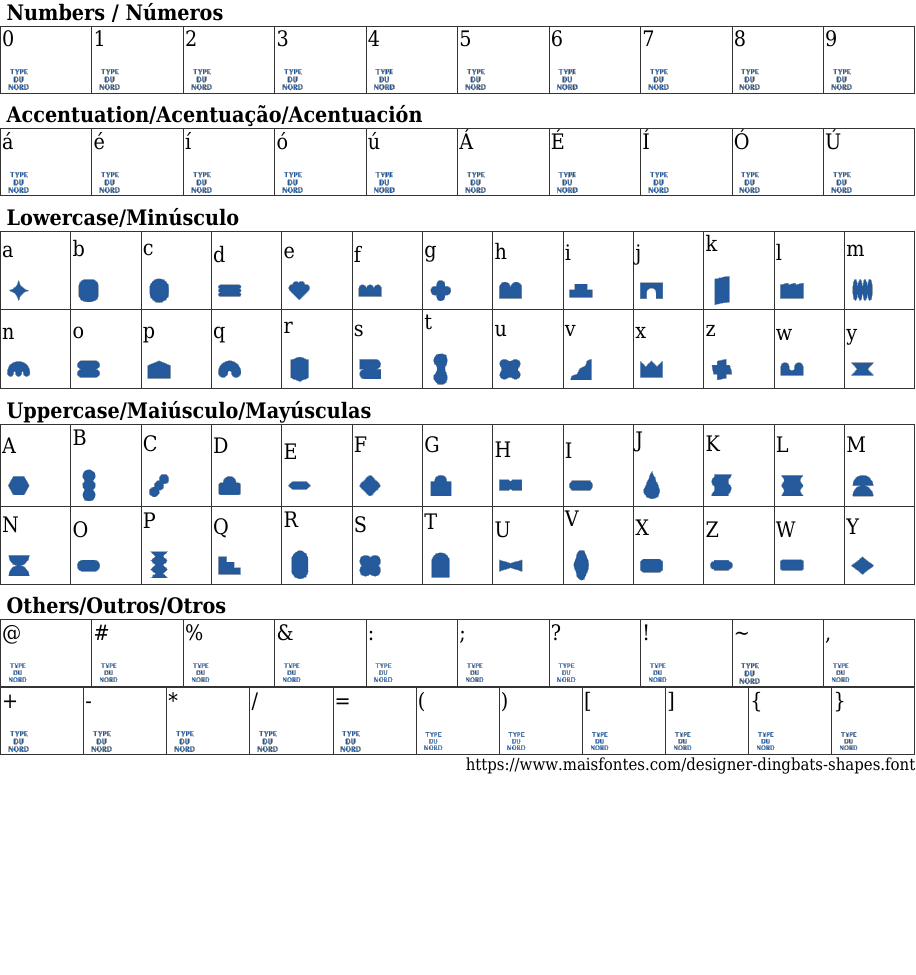 Designer Dingbats Shapes: Baixar Fonte Grátis | MaisFontes
