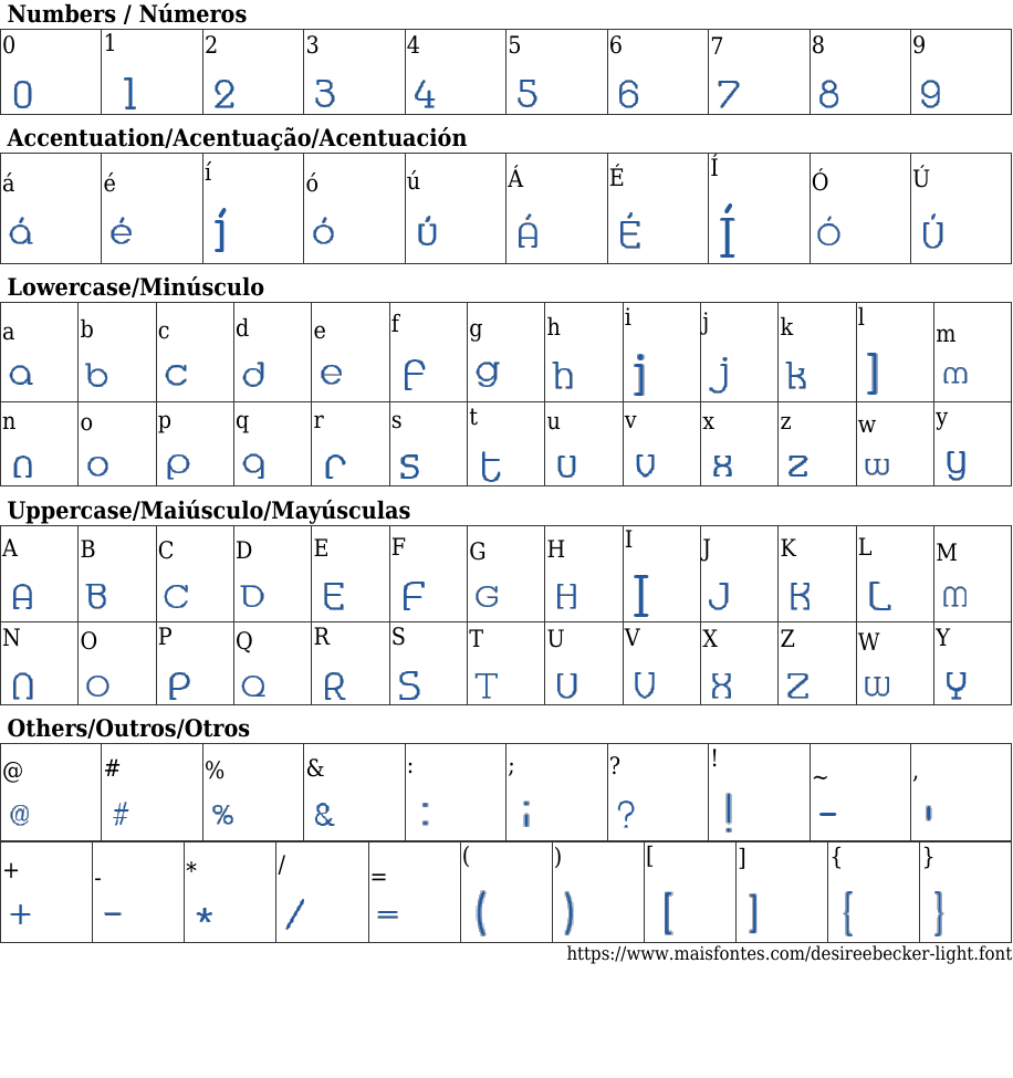 Desiree Becker Light: Free Font Download | MaisFontes