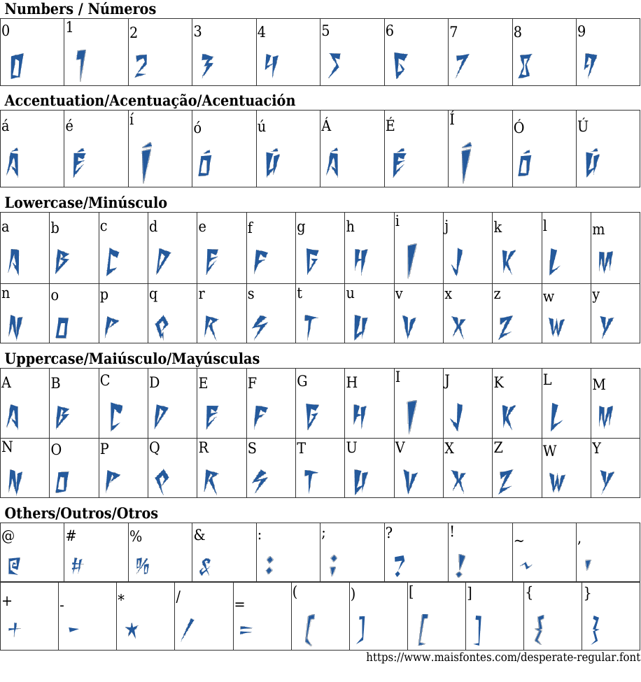 Desperate Regular Font: Free Download | MaisFontes