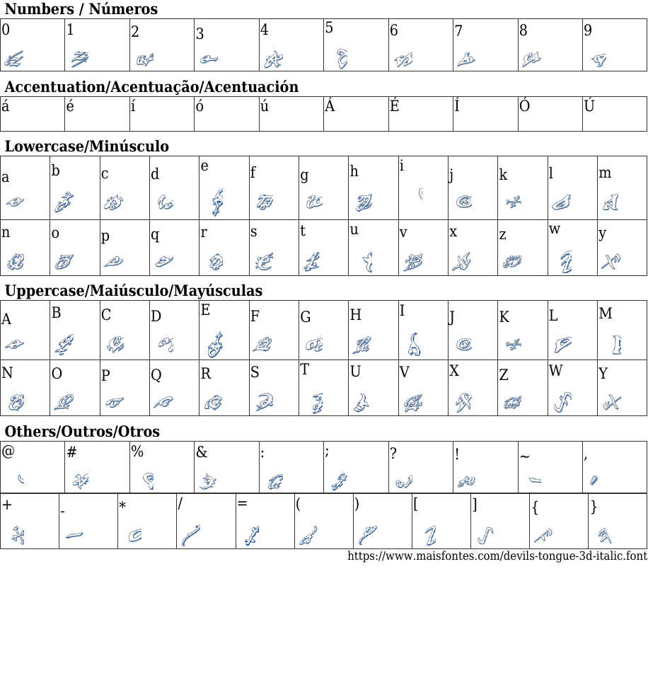 Devils Tongue 3D Italic: Baixar Fonte Grátis | MaisFontes