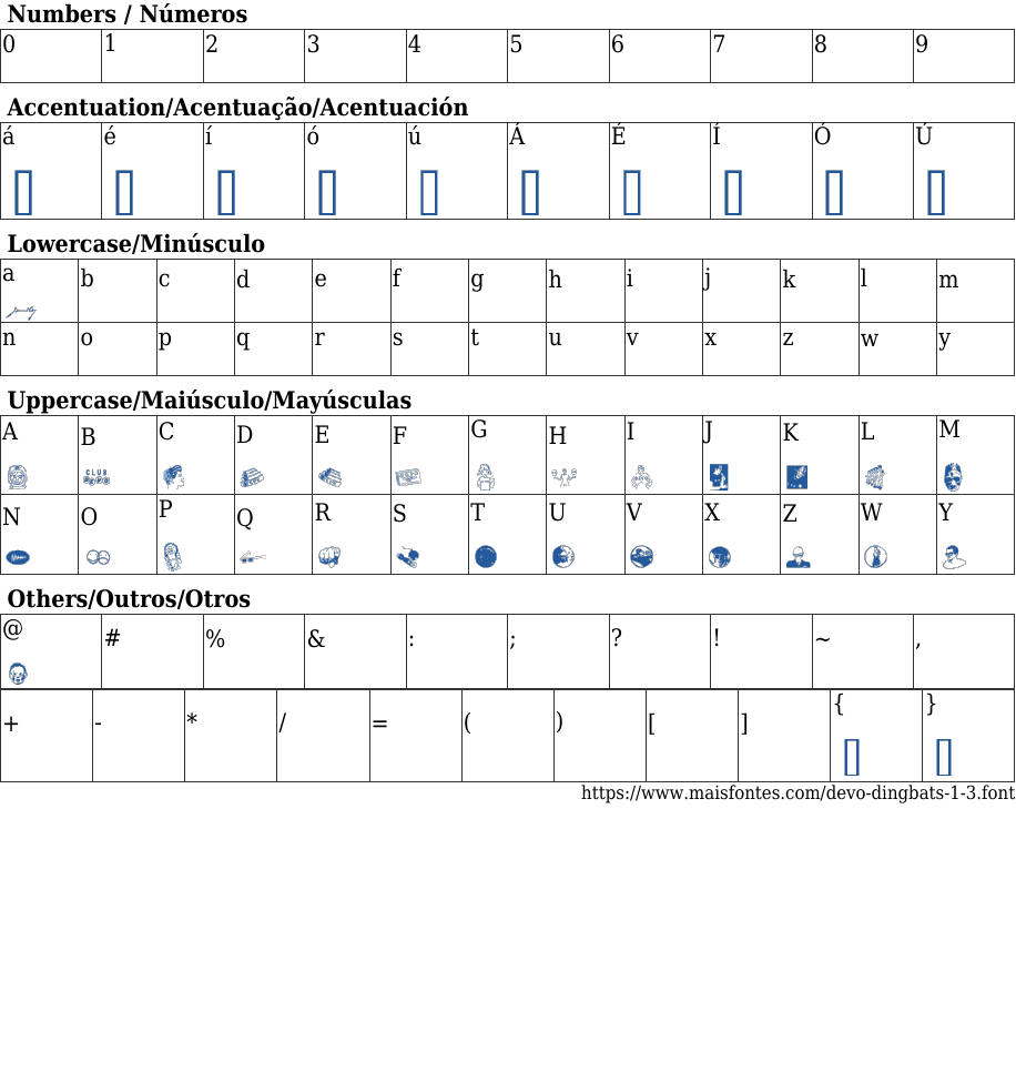 DEVO Dingbats 1 3: Free Font Download | MaisFontes