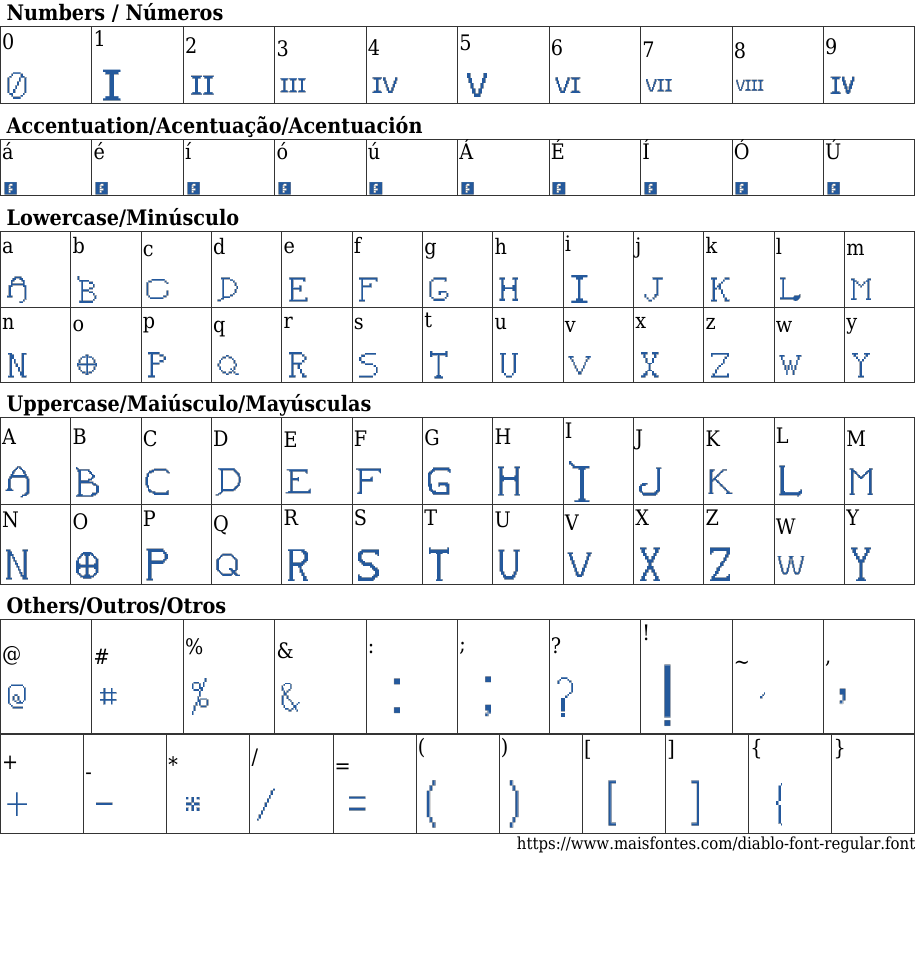 Diablo Font Regular Font: Free Download | MaisFontes