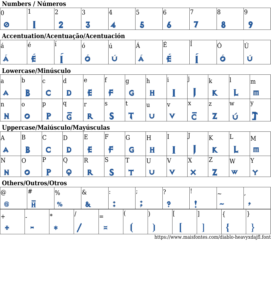 Diablo HeavyXdajfl: Baixar Fonte Grátis | MaisFontes