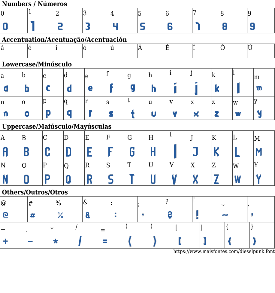 DIESELPUNK Font: Free Download | MaisFontes