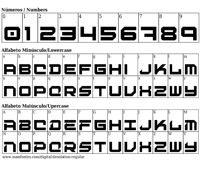 Digital Desolation Regular: Free Font Download | MaisFontes