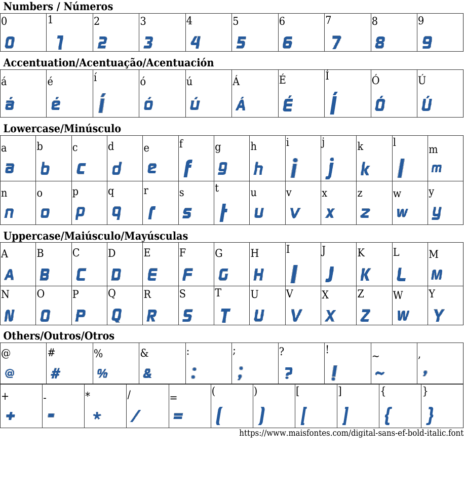 Digital Sans EF Bold Italic: Free Font Download | MaisFontes