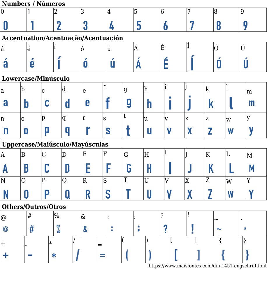 DIN 1451 Engschrift Font: Free Download | MaisFontes