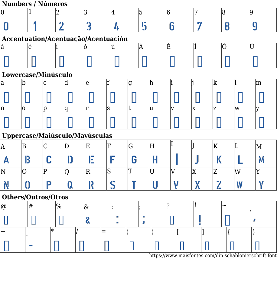 DIN SCHABLONIERSCHRIFT Font: Free Download | MaisFontes
