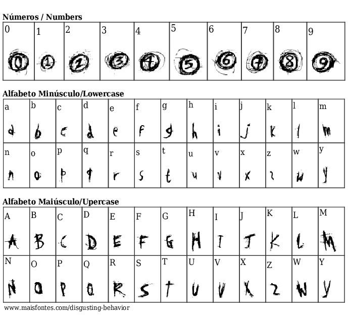 Disgusting Behavior: Download Free Font | MaisFontes