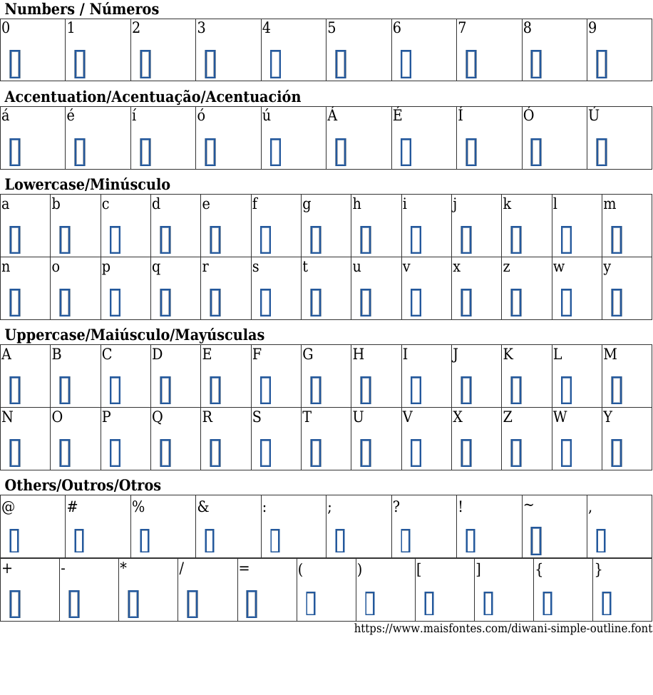 Diwani Simple Outline: Free Font Download | MaisFontes