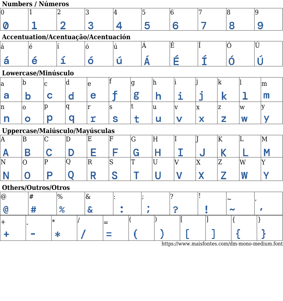 DM Mono Medium: Baixar Fonte Grátis | MaisFontes