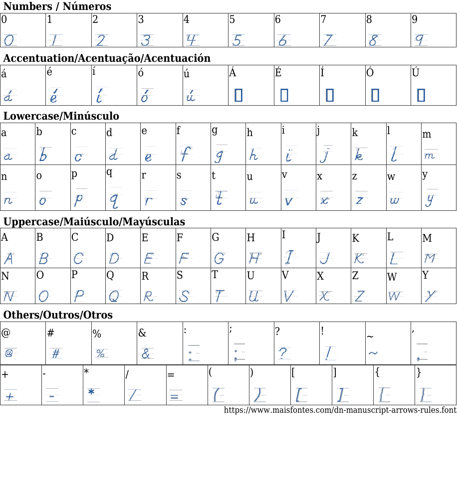 DN Manuscript Arrows Rules: Free Font Download | MaisFontes