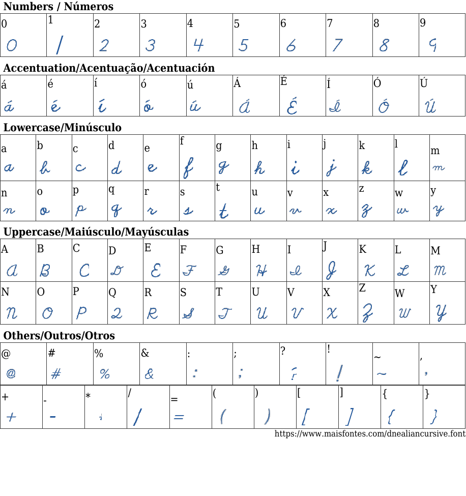 Dnealian Cursive: Download Free Font | MaisFontes
