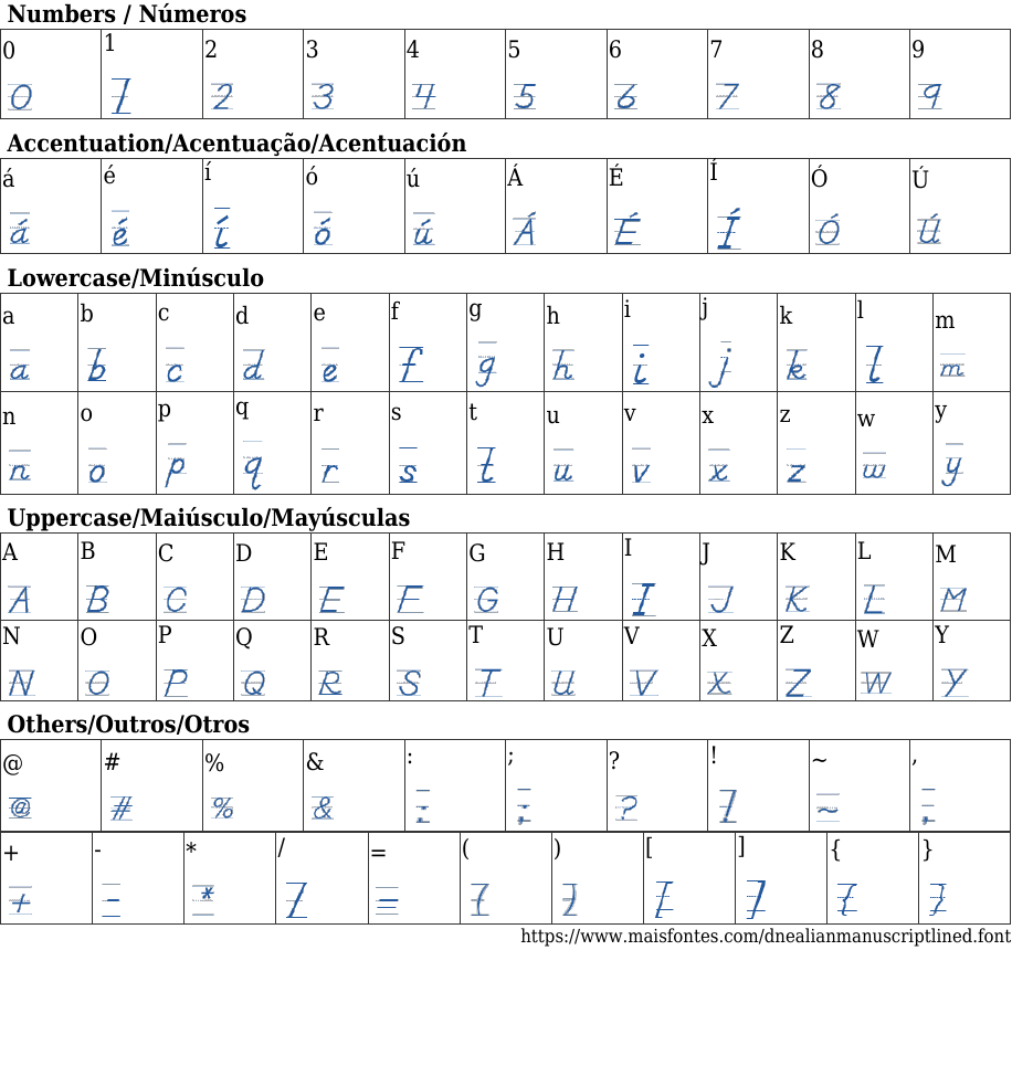 Dnealian Manuscript Lined Font: Free Download | MaisFontes