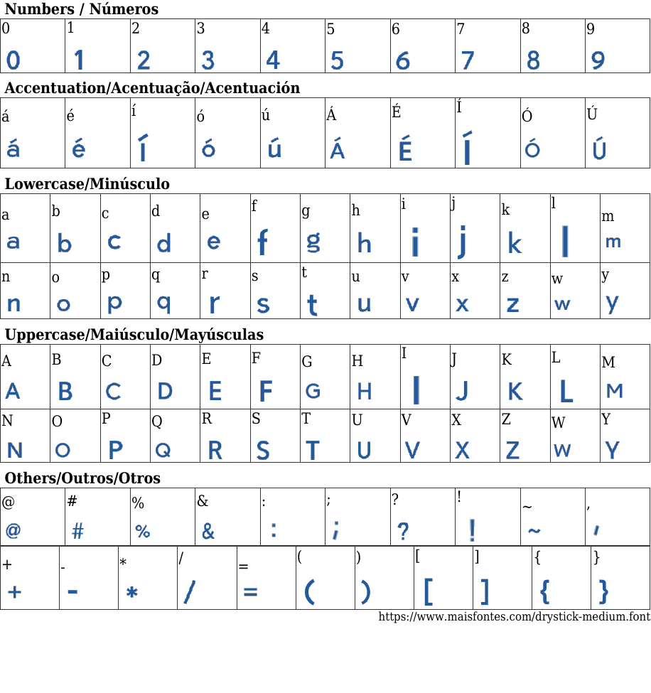 Drystick Medium Font: Free Download | MaisFontes