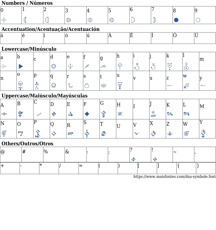 DSA Symbole: Free Font Download | MaisFontes