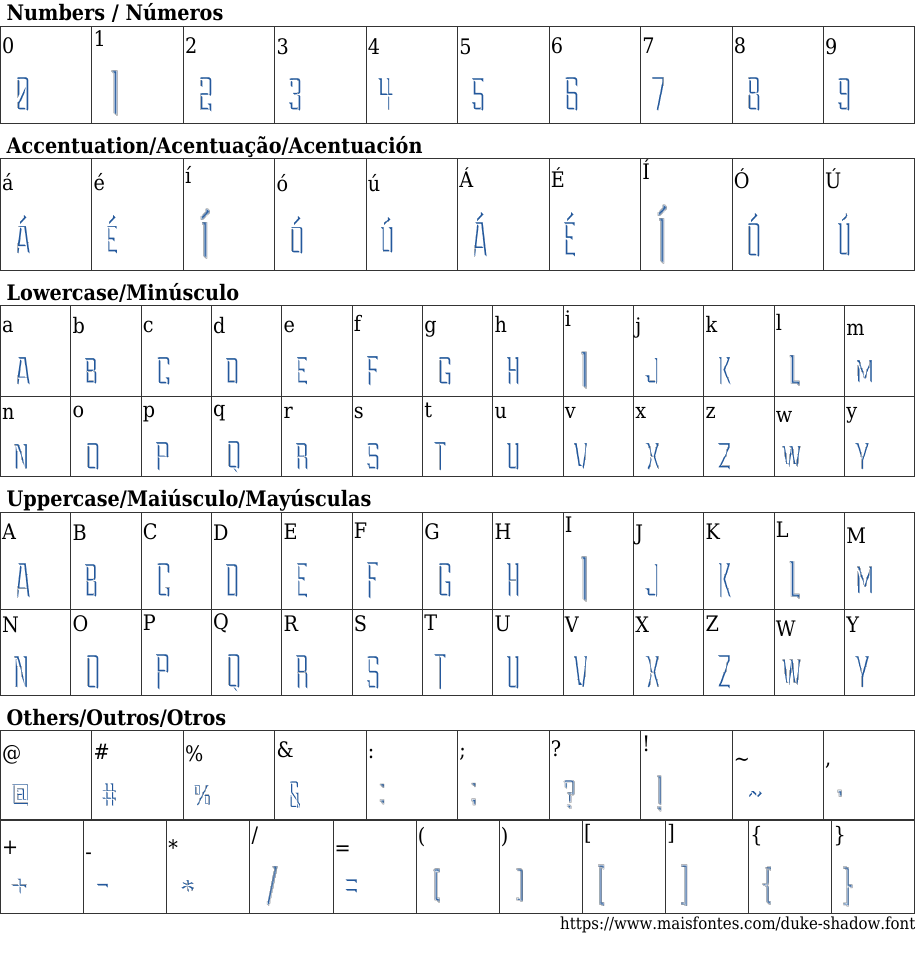 Duke Shadow: Baixar Fonte Grátis | MaisFontes