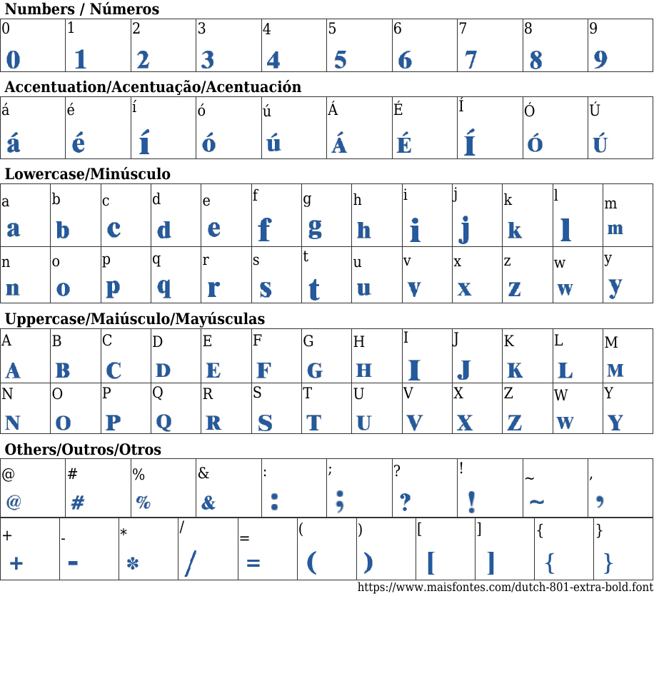 Dutch 801 Extra Bold: Download Free Font | MaisFontes