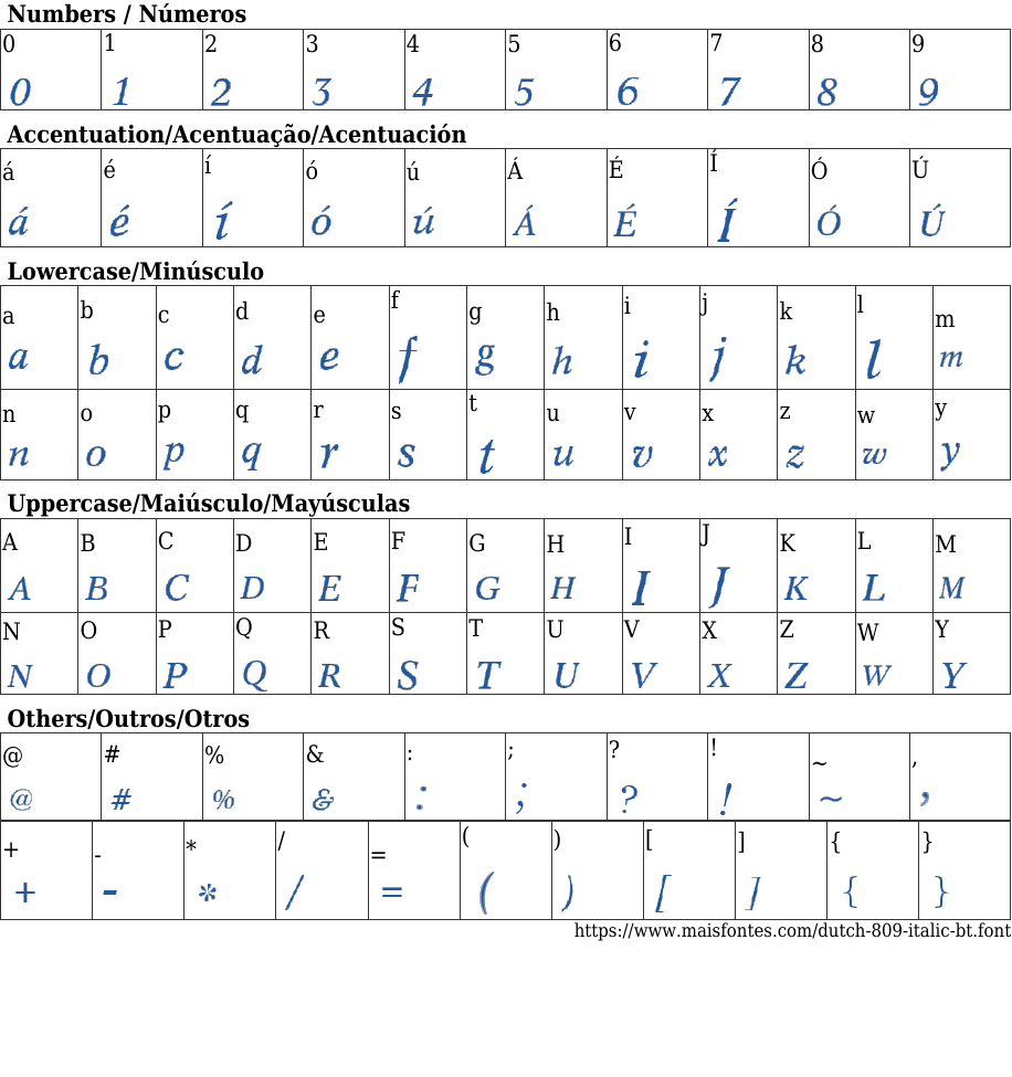 Dutch 809 BT Italic: Free Font Download | MaisFontes