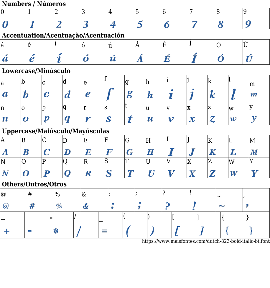 Dutch 823 BT Bold Italic: Free Font Download | MaisFontes