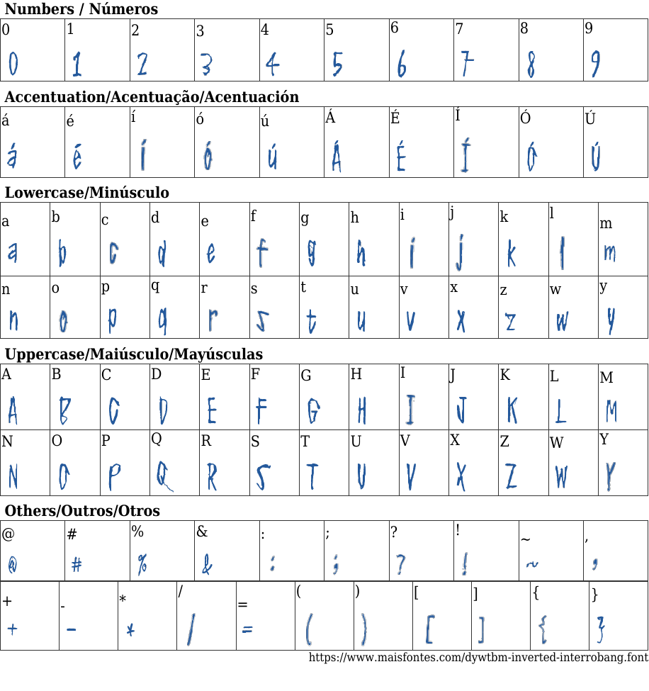 DYWTBM Inverted Interrobang: Baixar Fonte Grátis | MaisFontes