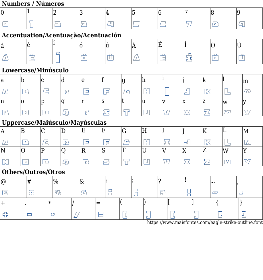 Eagle Strike Outline: Free Font Download | MaisFontes