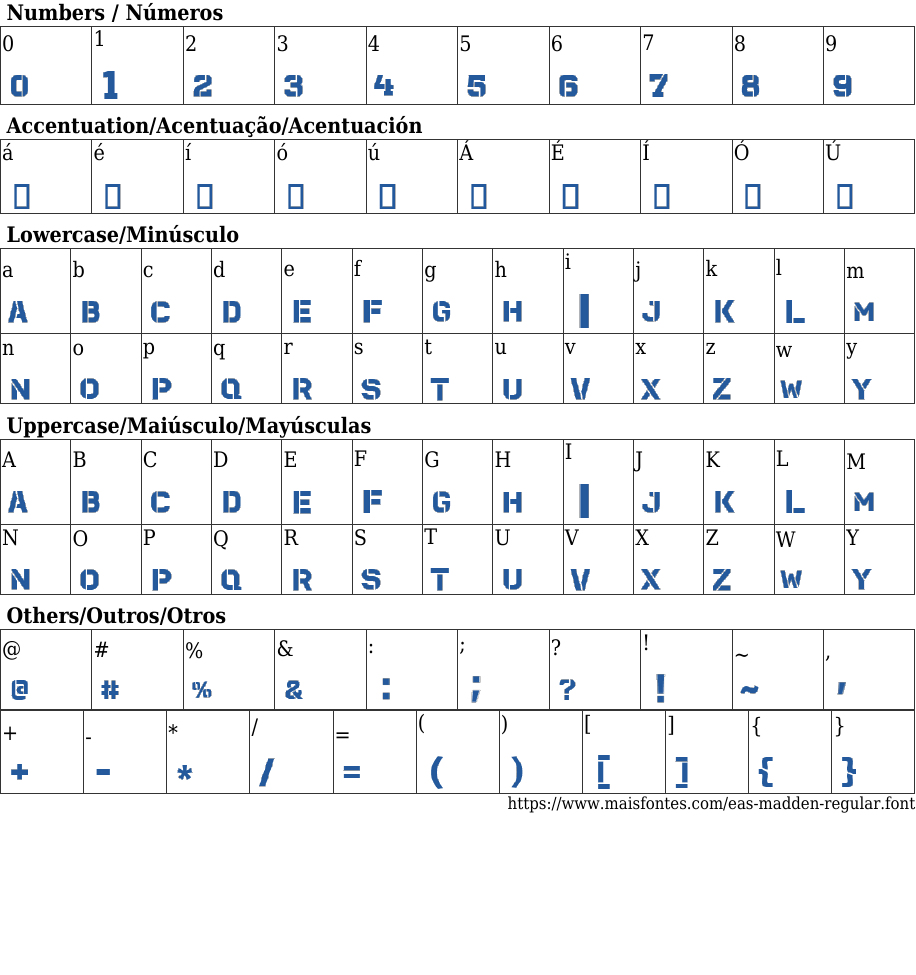 EAS Madden Regular: Free Font Download | MaisFontes