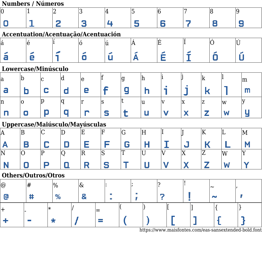 EAS Sans Extended Bold Font: Free Download | MaisFontes