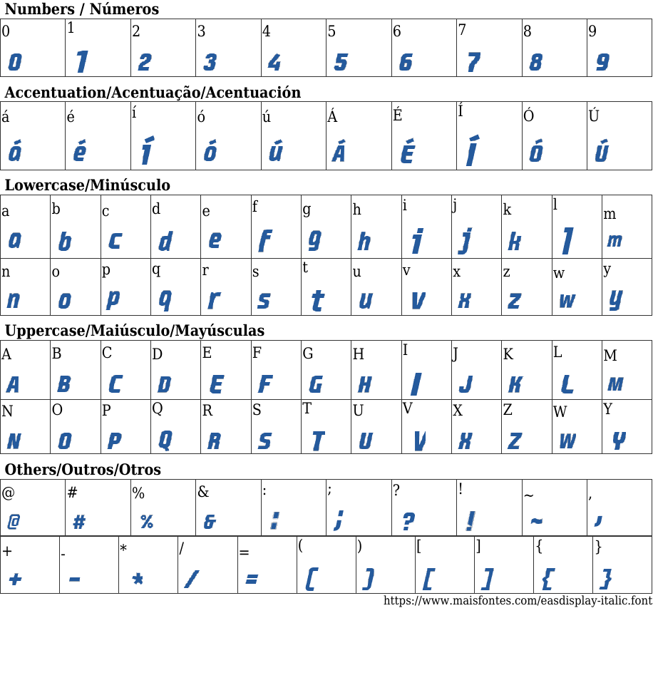 EAS Display Italic: Free Font Download | MaisFontes