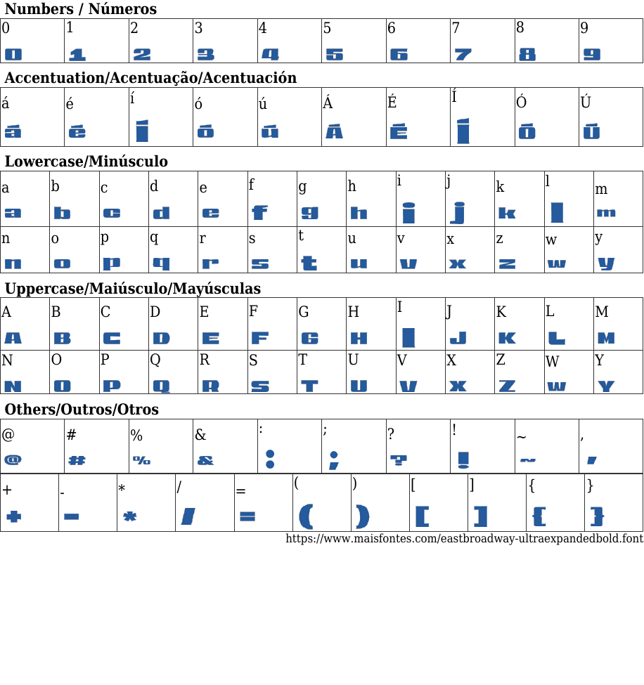 EastBroadway Ultra Expanded Bold: Free Font Download | MaisFontes