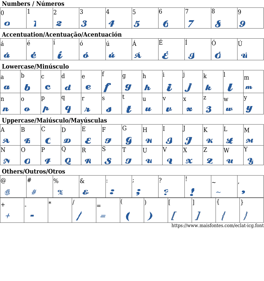 Eclat ICG: Free Font Download | MaisFontes