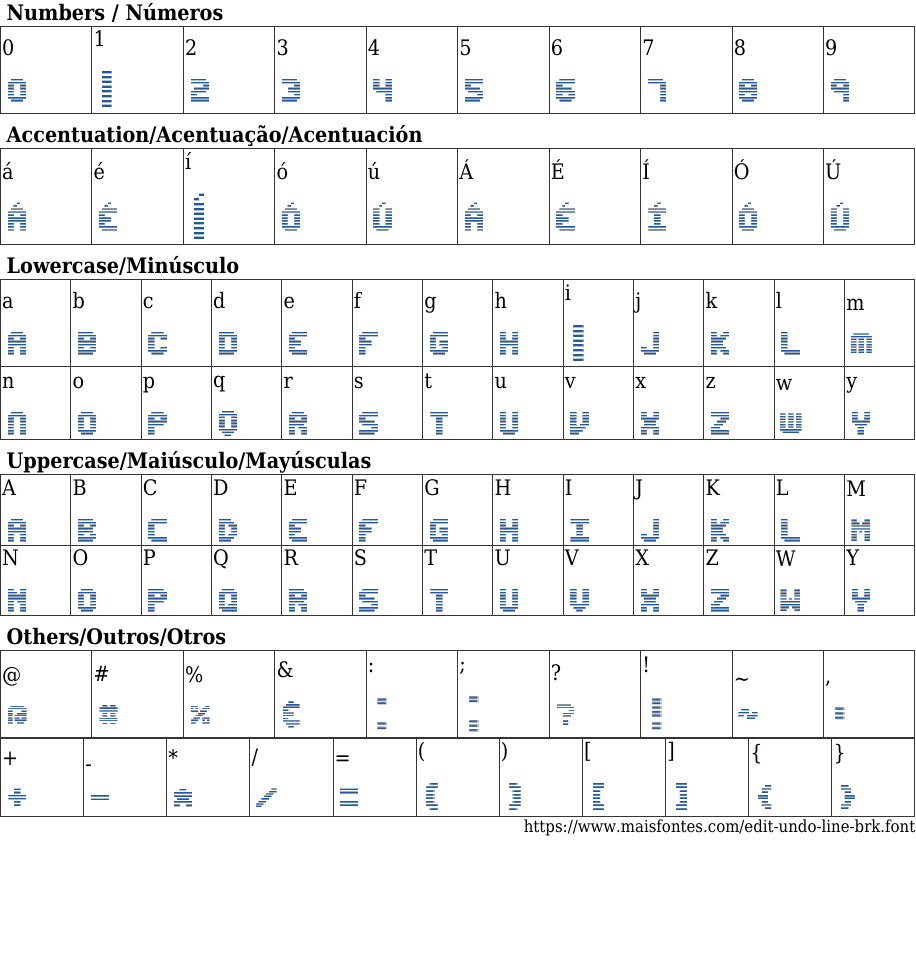 Edit Undo Line BRK: Free Font Download | MaisFontes