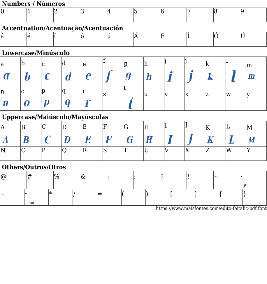Edito F Italic Font: Free Download | MaisFontes