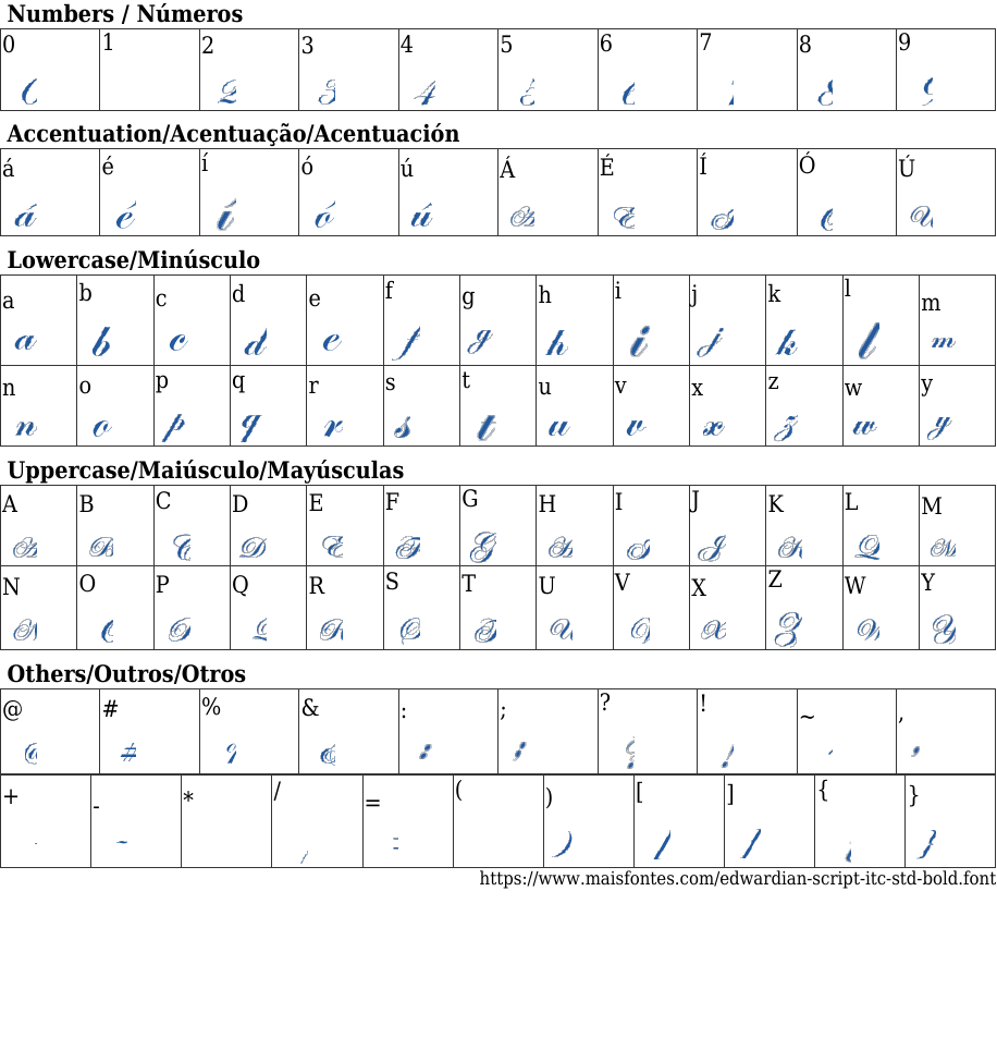 Edwardian Script Std Bold: Free Font Download | MaisFontes